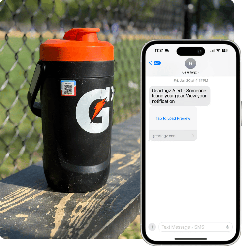 Lost and Found QR Code Stickers for Sports Gear and Equipment | GearTagz